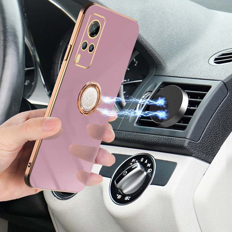 For infinix Hot 50 Pro + Case Smooth Electroplated Magnetic Suction ...
