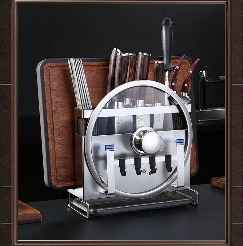 SSGP ชั้นวางเครื่องครัวเอนประสงค์ ชั้นวางของครัว ชั้นวางมีดทำครัว เขียง ...