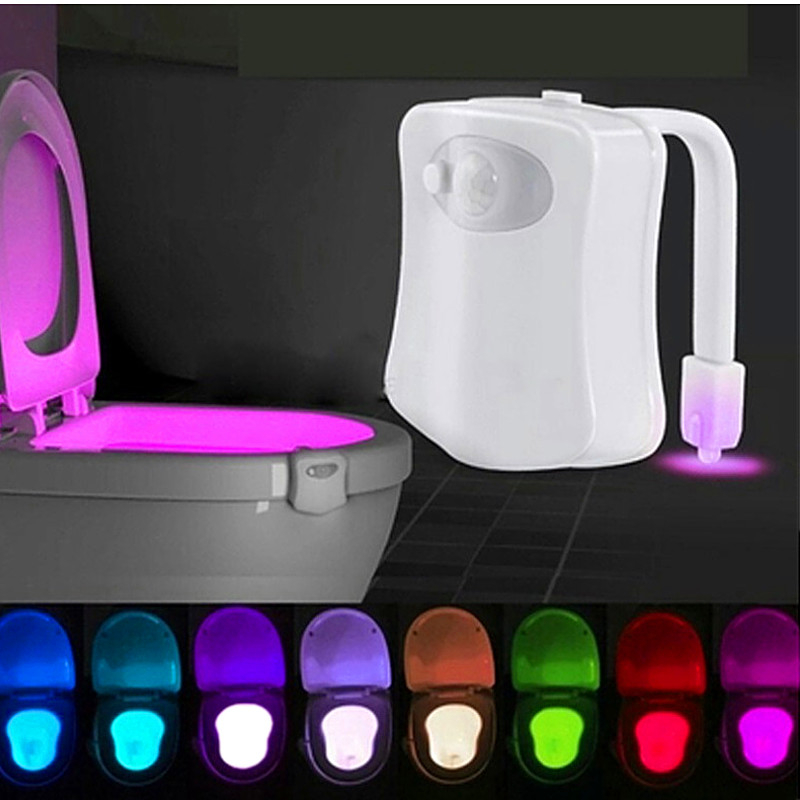 NEW 【Innovative design】Smart Night Light Sensor Toilet Lamp 8 Colors ...