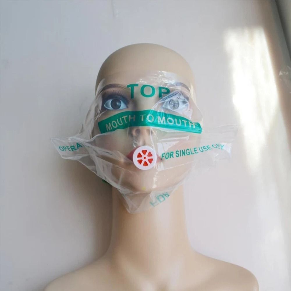 Outdoor Tools Disposable CPR One-way Valve Emergency Face Shield Mouth ...