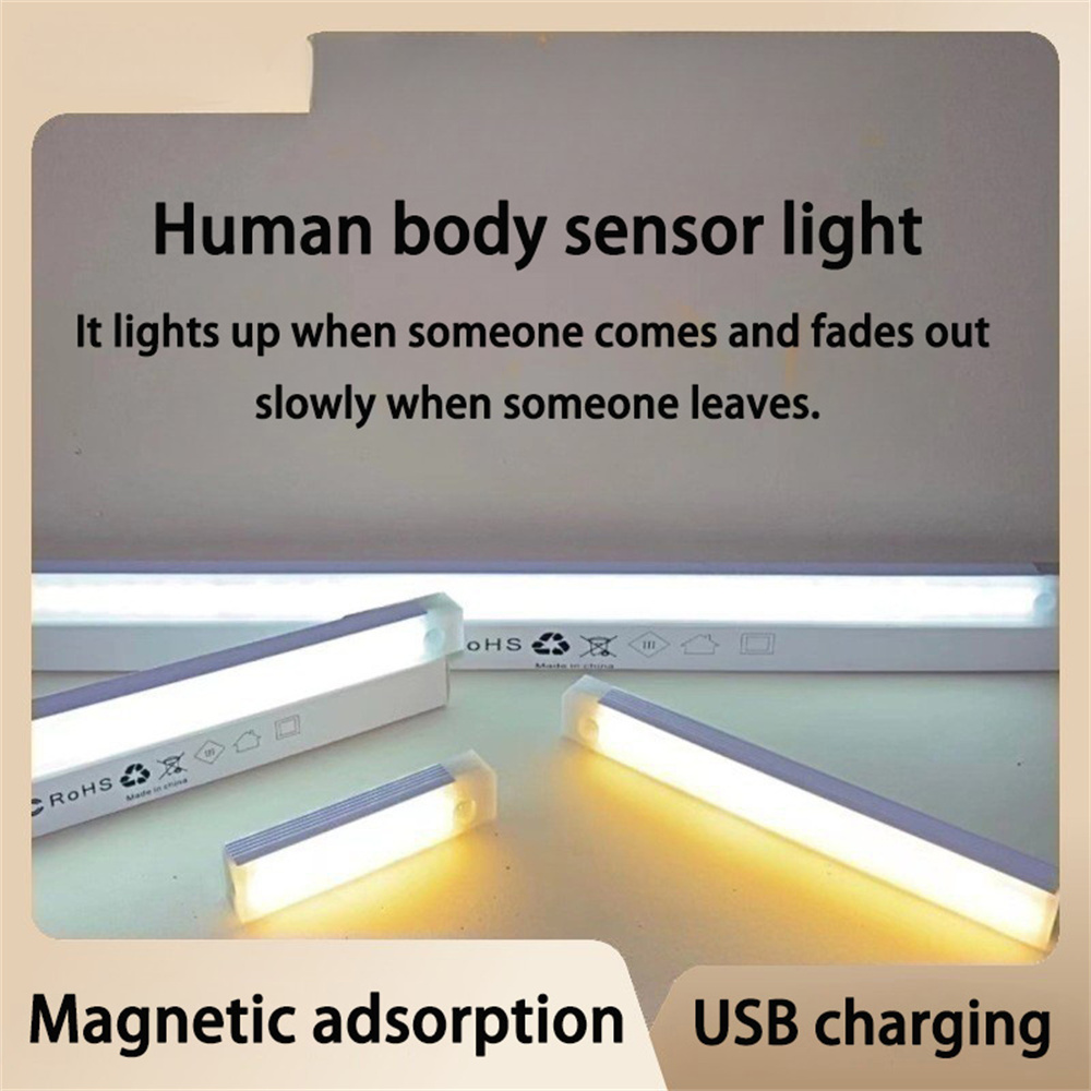 10-50cm Motion Sensor Led Cabinet Usb Rechargeable Induction Night ...