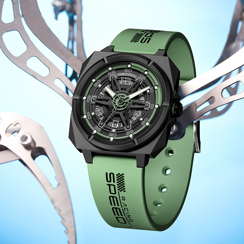 Apenni Mechanical Wind Sports Men's Watch Star Track Series Square ...