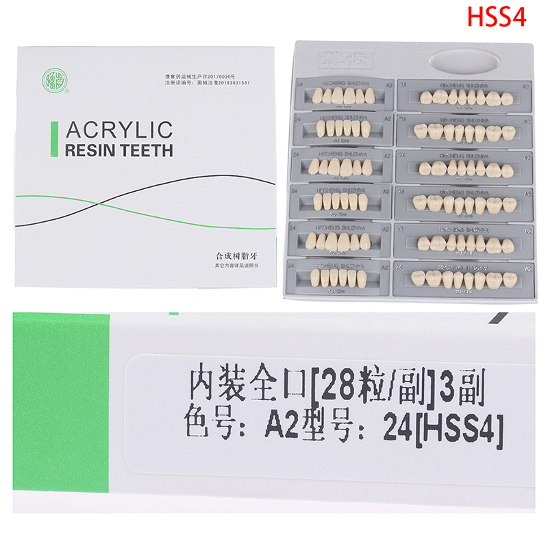 84pcs/box Posterior Anterior Resin Teeth Model Fake Teeth A2 Color ...