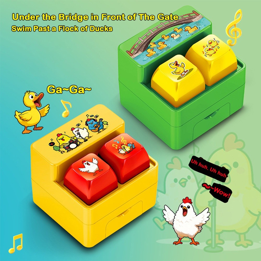 New Cartoon Keyboard Keychain Keys Button Keycap Mini Animal Keychain ...