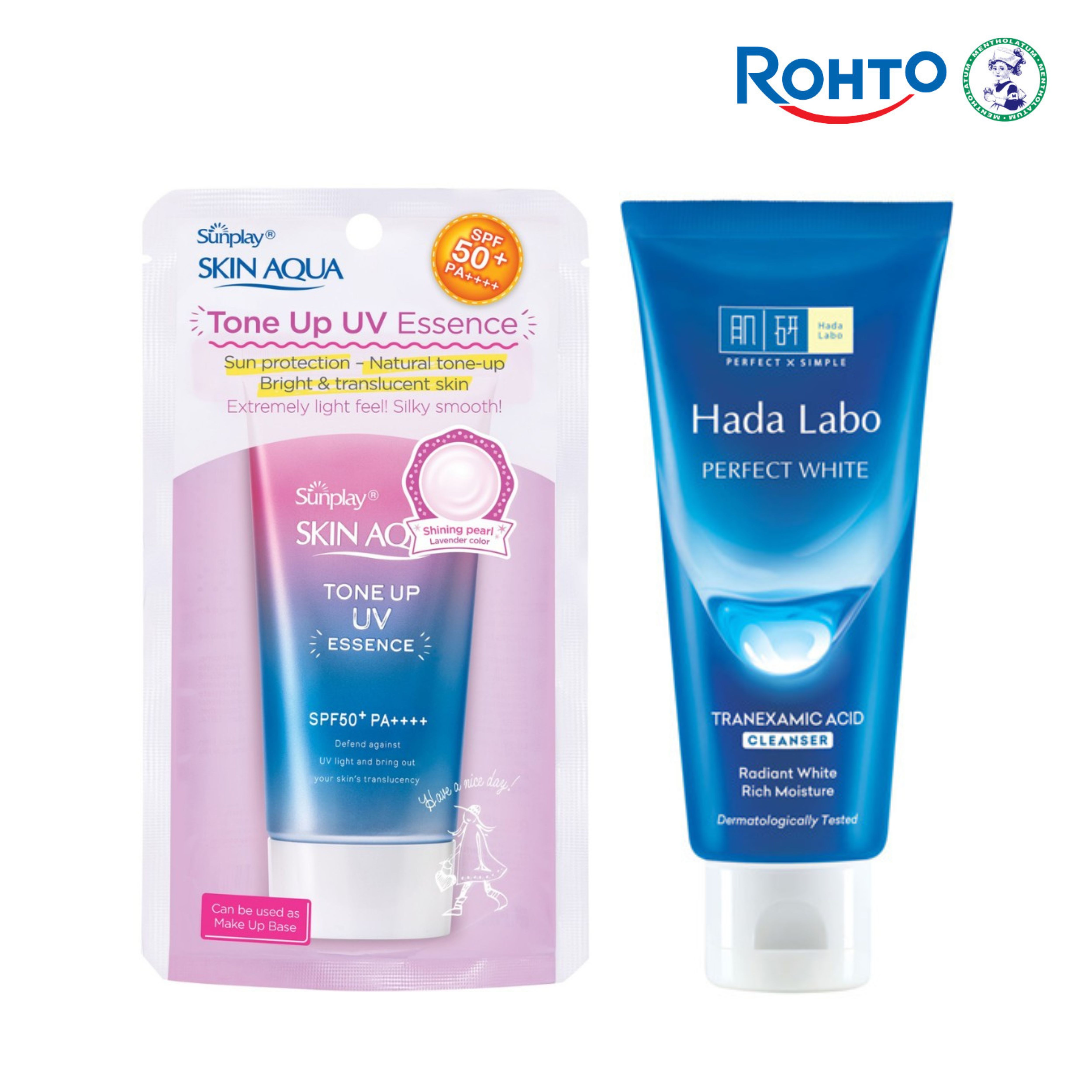 Rohto Mentholatum Cleanse & Protect Combo (Sunplay Skin Aqua Tone Up UV ...