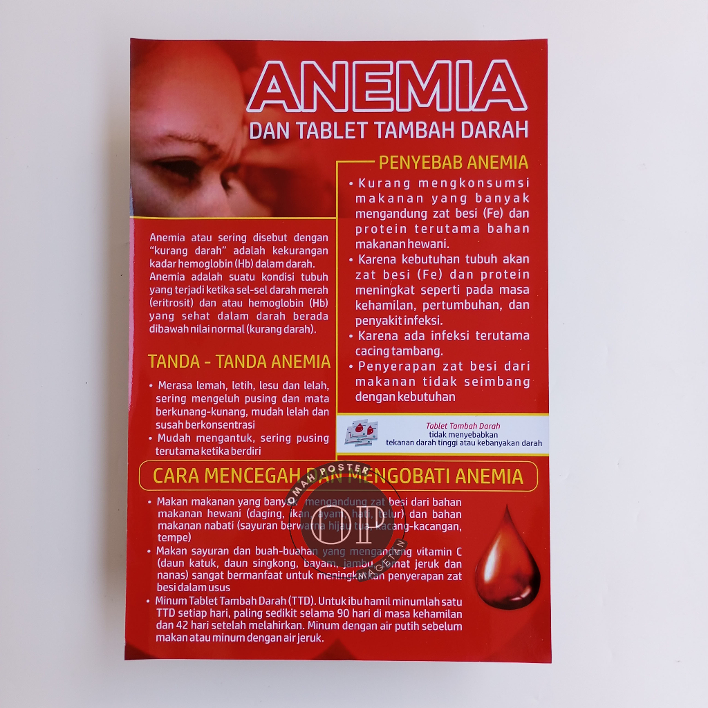 Poster Anemia dan Tablet Tambah Darah - Penyebab Anemia - Kurang Darah ... Poster Anemia dan Tablet Tambah Darah - Penyebab Anemia - Kurang Darah ...