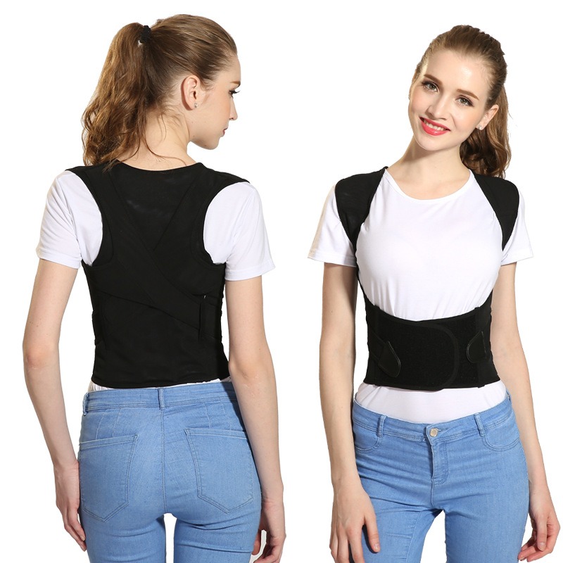 Adult Corset Back Posture Corrector Shoulder Lumbar Brace Spine Support ...