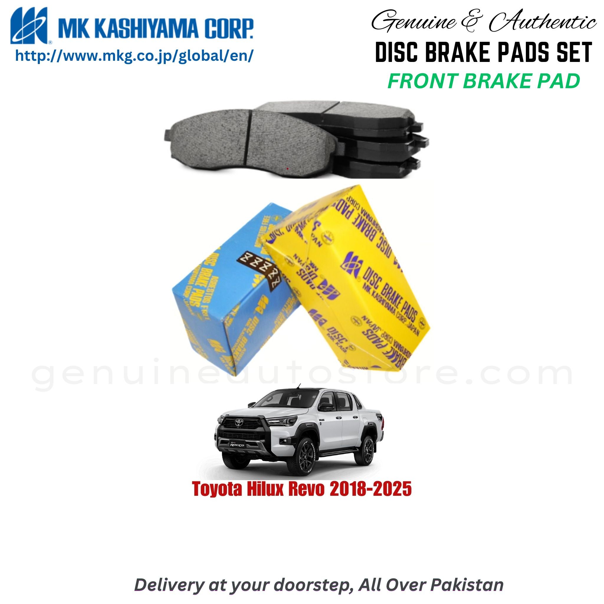 TOYOTA HILUX REVO 2018-2025 MK JAPAN FRONT BRAKE PADS | Daraz.pk
