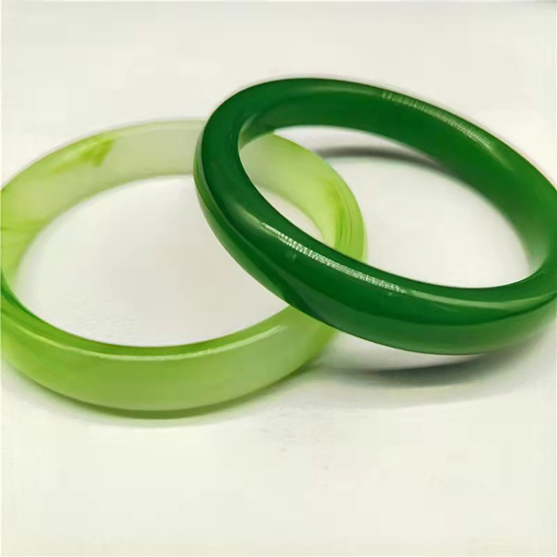 Real Jadeite Natural Ice Green Jade Bangle Luxury Bracelet For Women ...