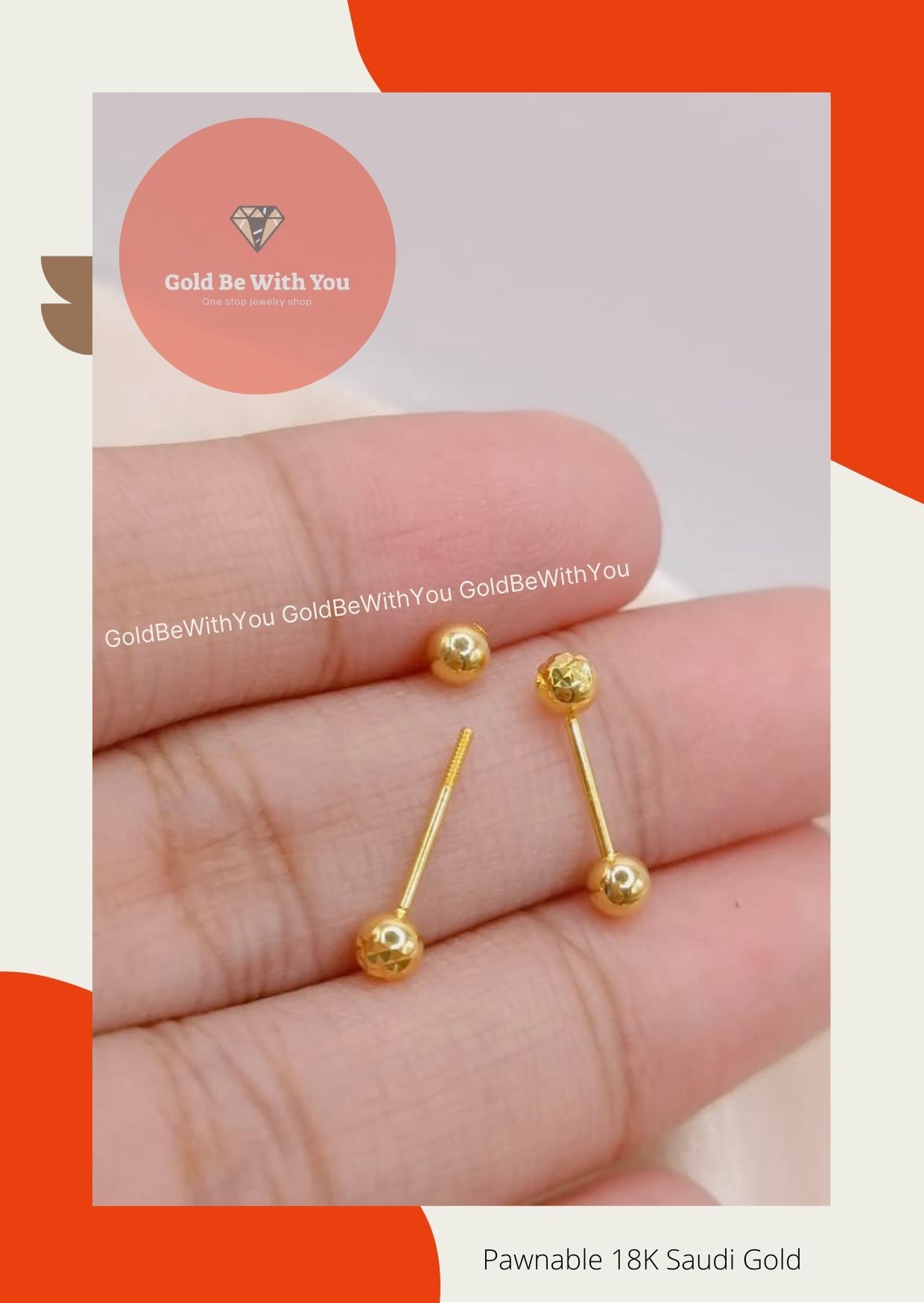 Pawnable 18k Saudi Gold De Roscas Dicut Earrings | Lazada PH