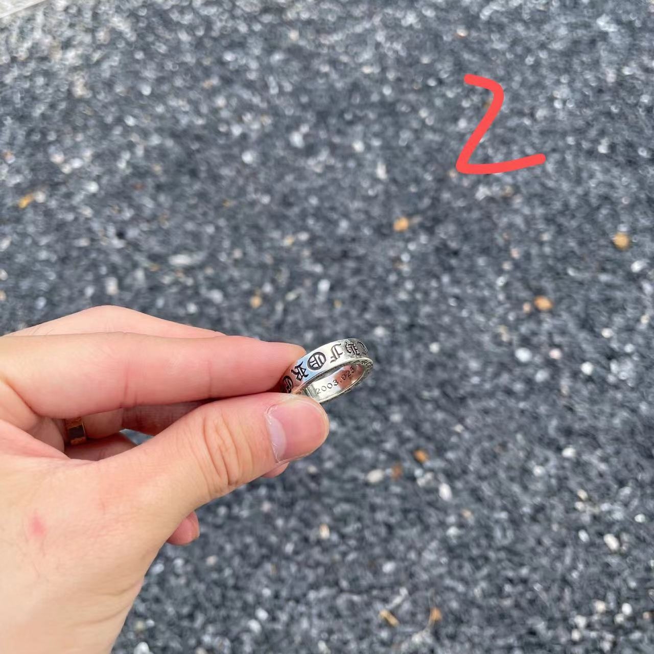 ＜809＞Chrome Heart pure silver high quality new cross ring distressed ...