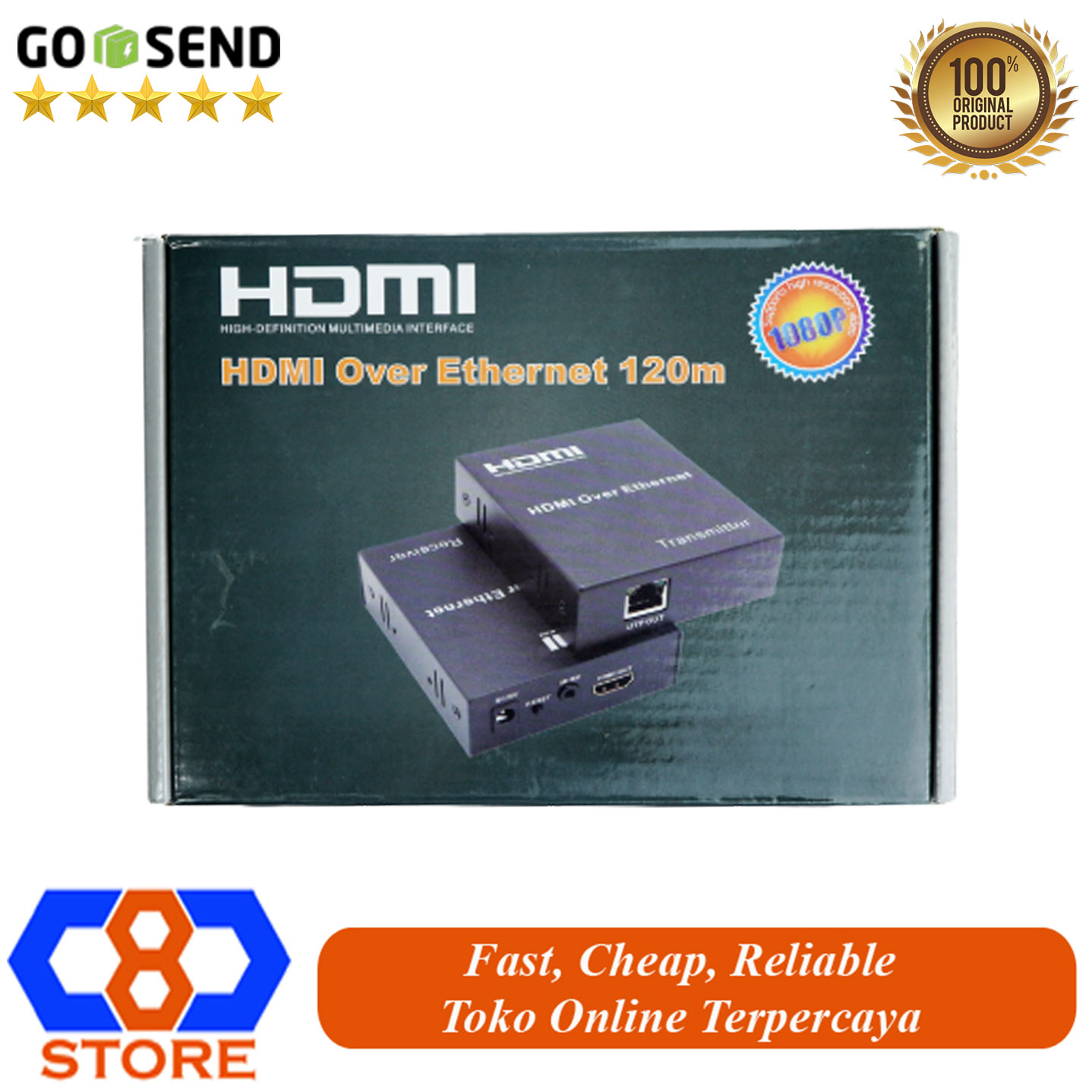HDMI EXTENDER 120M CONVERTER HDMI TO LAN 120M HDMI OVER ETHERNET ...