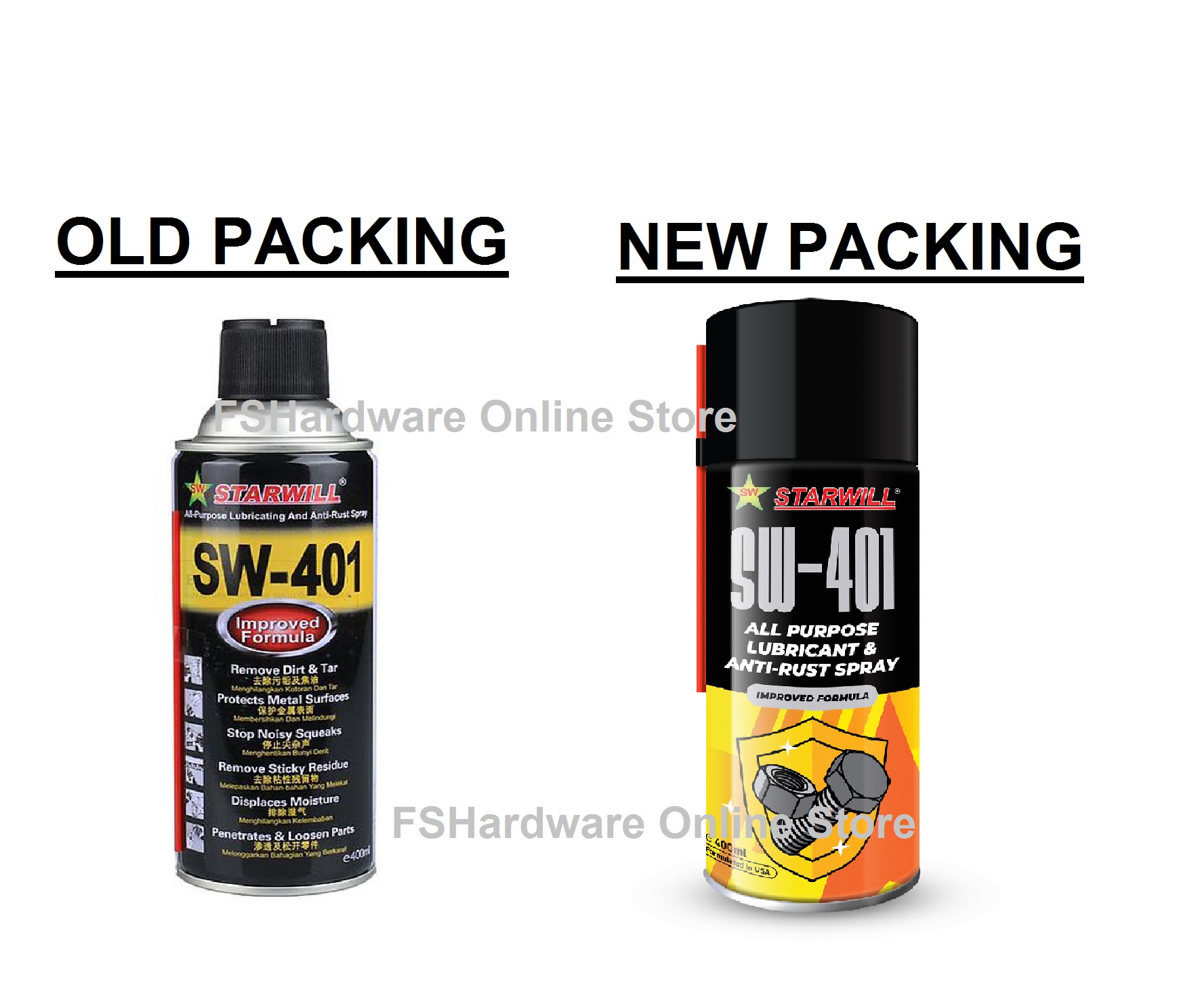 Starwill SW401 All Purpose Lubricating & Antirust Spray | Lazada