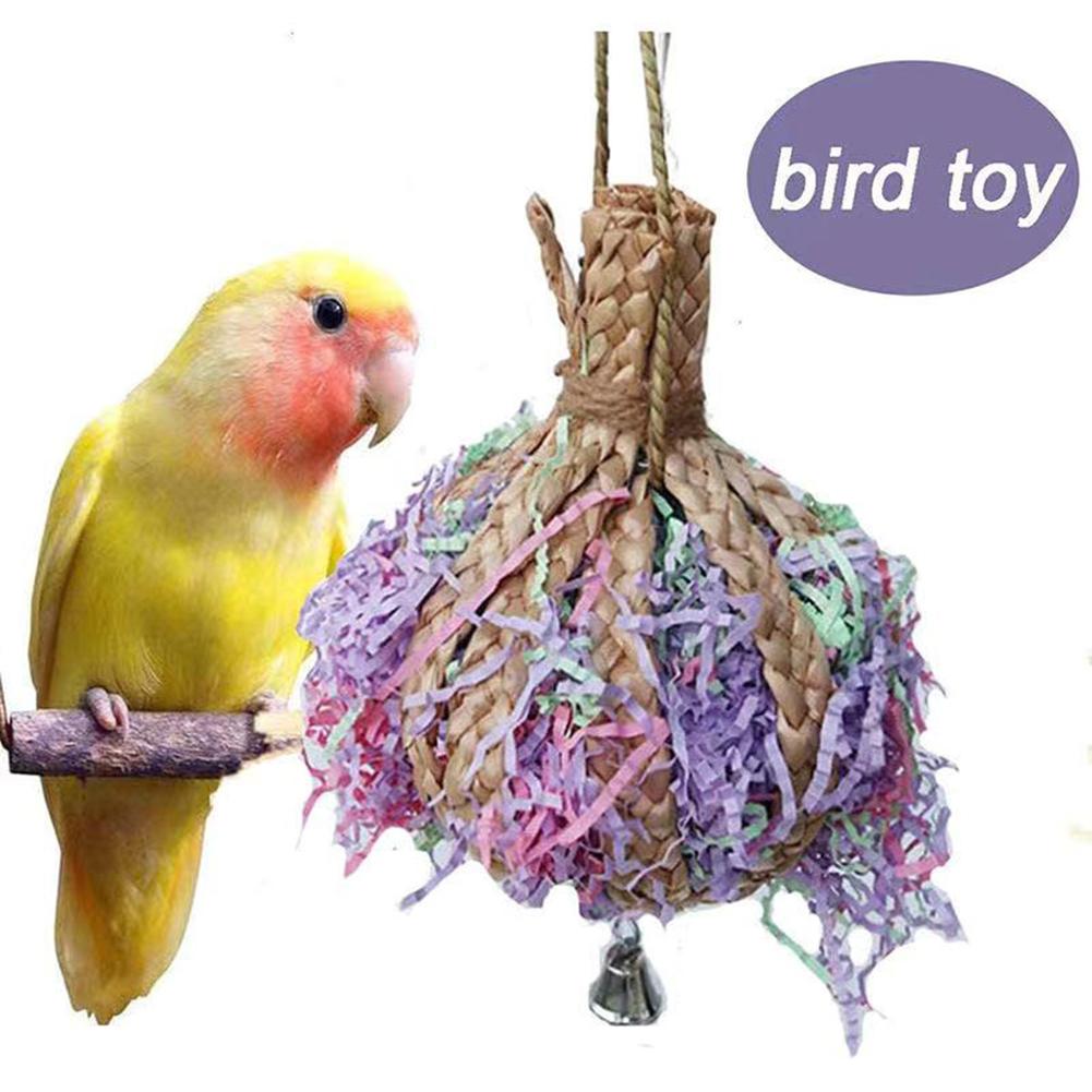 【b1598253】Bird Parrot Grass Ball Chewing Anti-biting Teeth Cleaning Toy ...