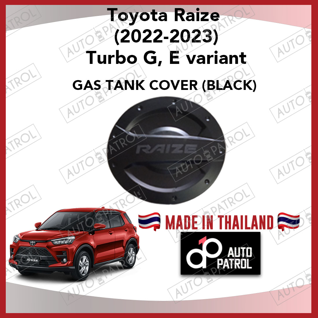Toyota Raize 2022 - 2023 IGas Tank Cover Matte Black G, E variant ...