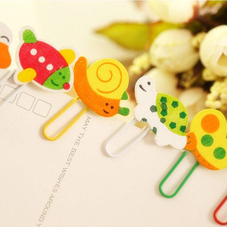 QUOKKA Wooden Cartoon Paper Clips with Colorful Animal-Shaped Wooden ...