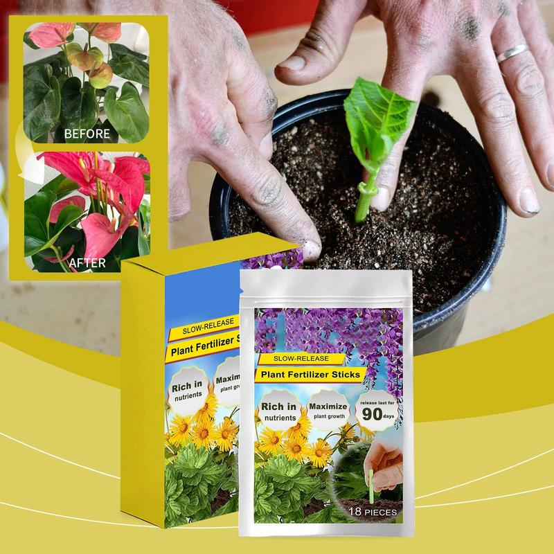 Indoor Food Spikes Growth Food Spikes Slow Release Natural 18 Pieces ...
