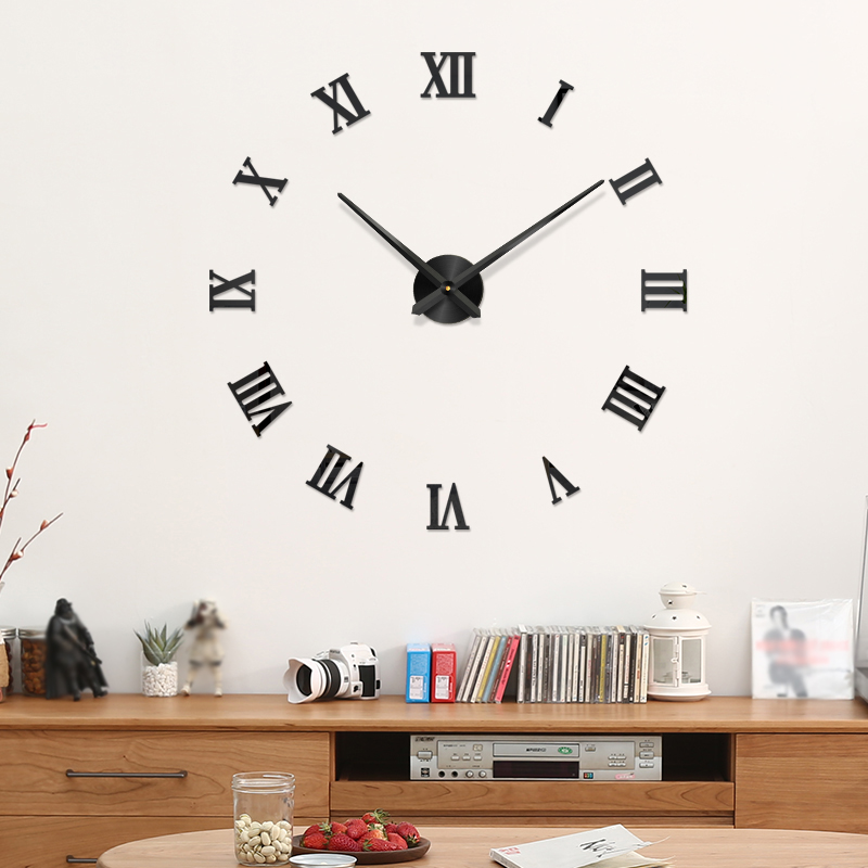3D Creative Rome Digital Wall Clocks Sticker DIY Modern Design Clocks ...