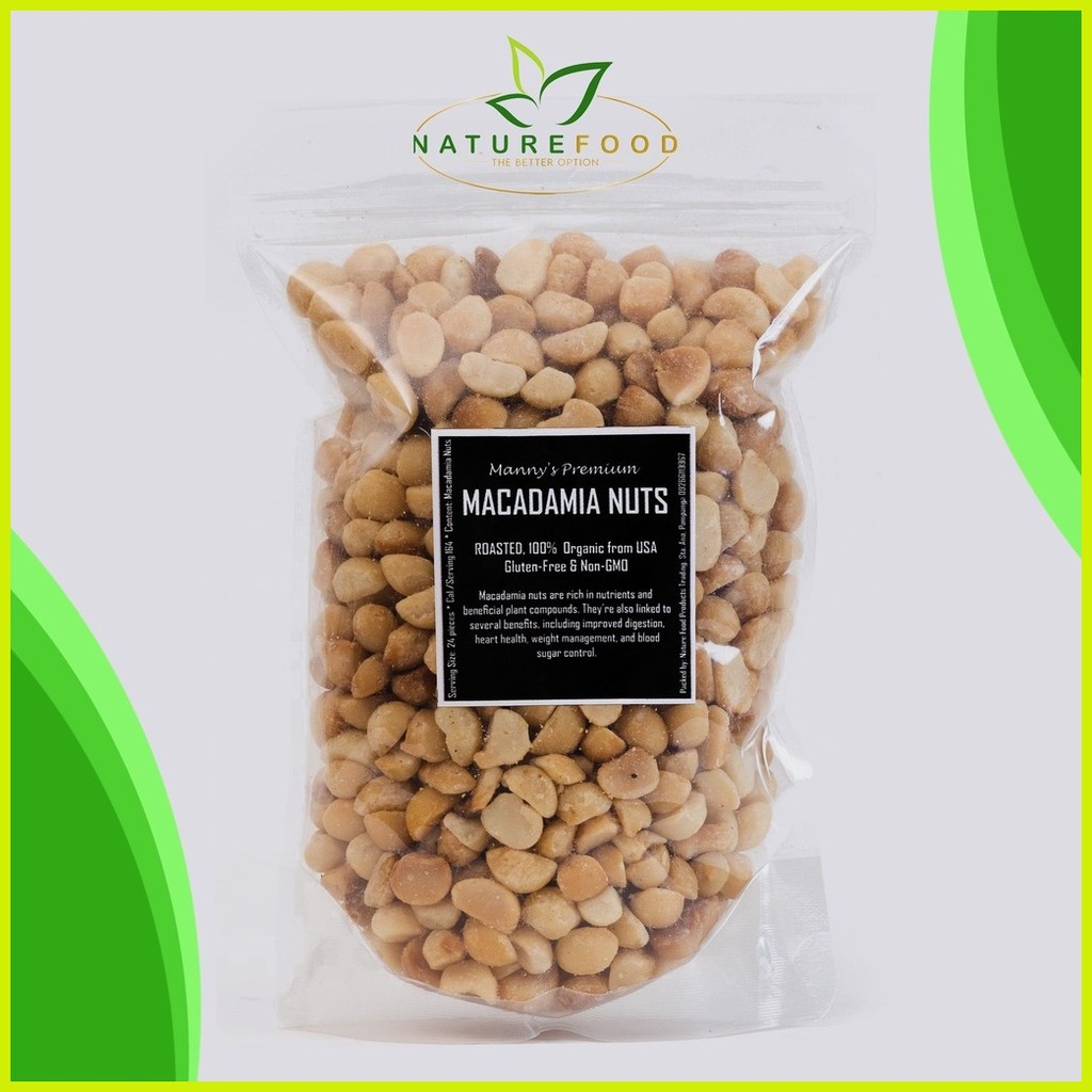☪ ۞ NATUREFOOD Roasted Macadamia Nuts (Organic, Oil-Free, Plain, Unsalted, From USA) | Lazada PH