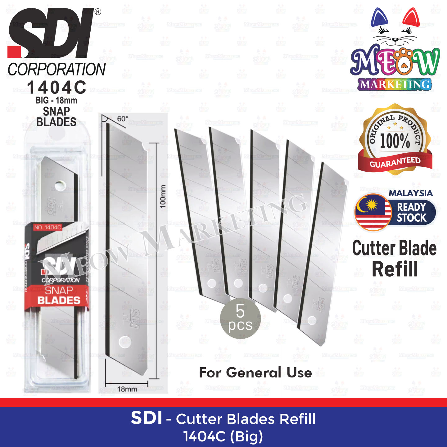 SDI Cutter Blade Refill - 1361C Small Blade 30 Degree Angle / 1403C Small Blade / 1404C Big ...