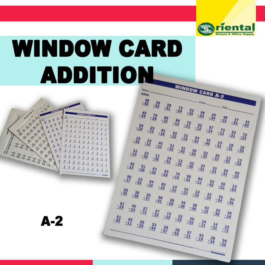 WINDOW CARD ADDITION-SCHOOL SUPPLIES | Lazada PH