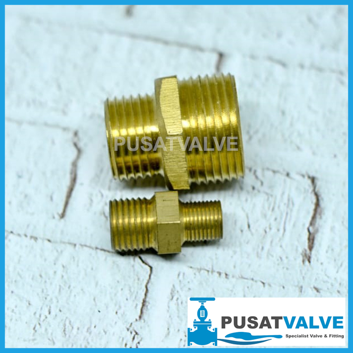 1" x 3/4" DOUBLE NIPPLE / NEPEL REDUCE KUNINGAN DRAT MALE | Lazada Indonesia
