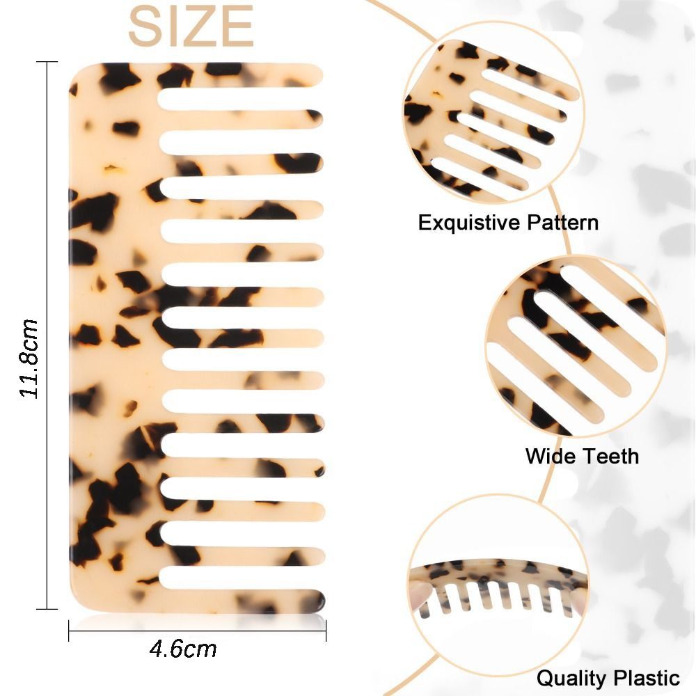 Korean Fashion Anti-static Wide Teeth Hair Comb Portable Large Tooth ...