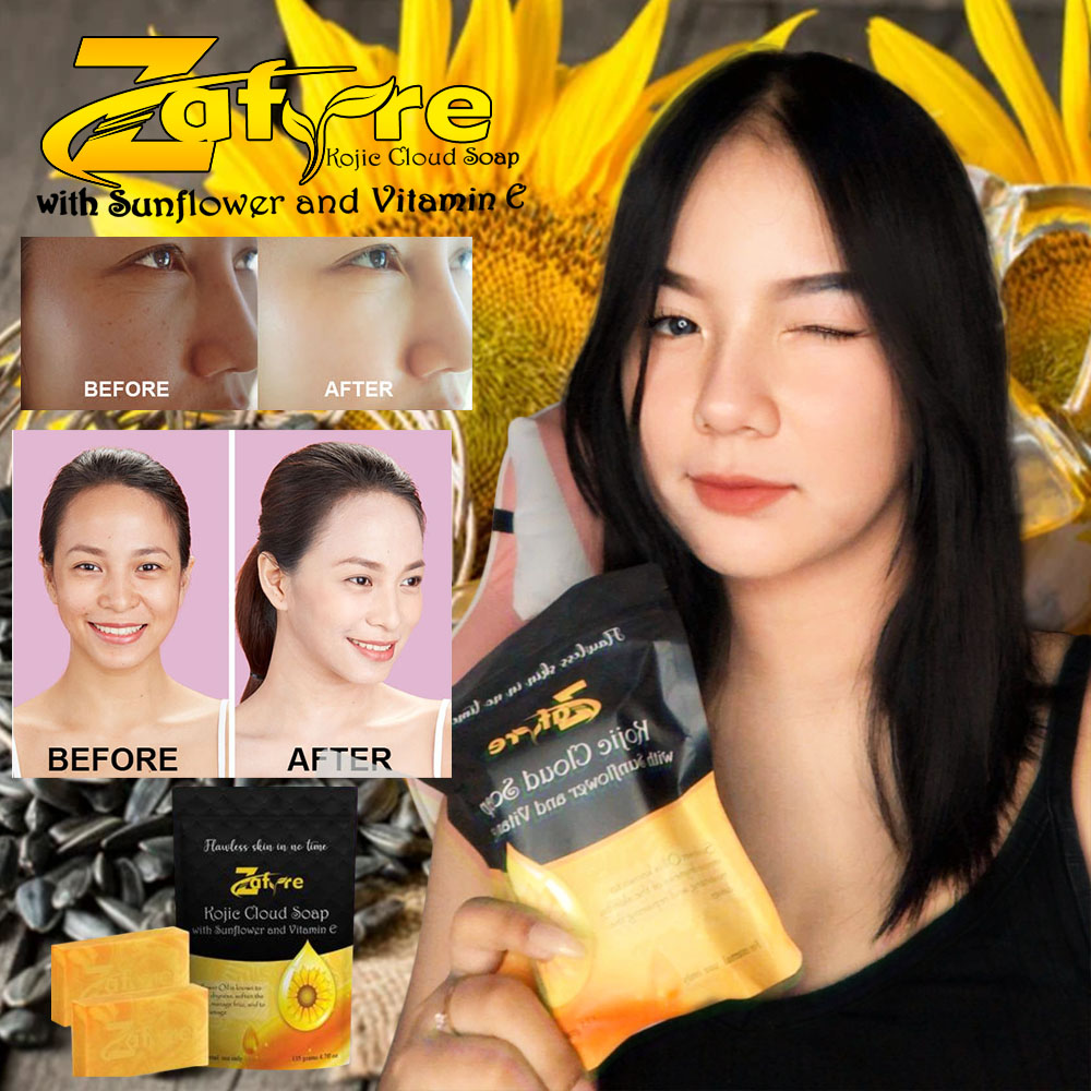 100 Skin Whitening Kojic Soup Zafyre Kojic Cloud Soap With Sunflower Oil And Vitamin E Kojic