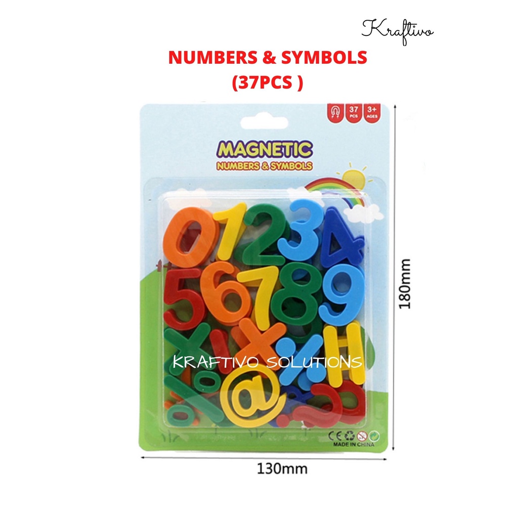 MAGNETIC ALPHABET SET / NUMBERING & SYMBOLS SET / MAGNET ABC & 123 SET ...
