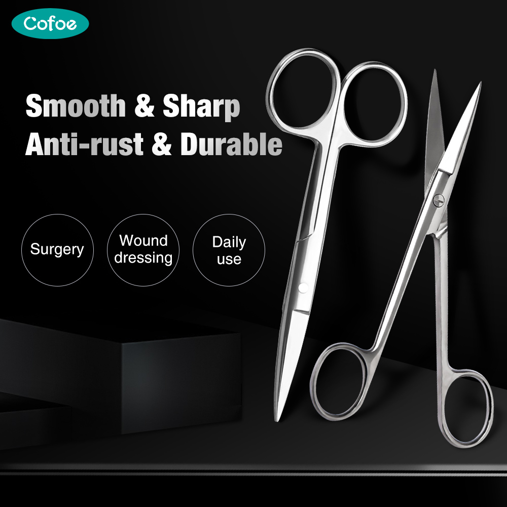 Cofoe 14cm Stainless Steel Medical Surgical Scissor Straight Nurse ...