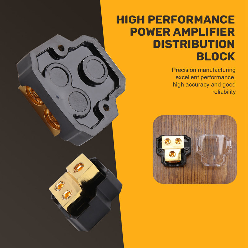Car Audio Amplifier Power Distribution Block 1 in 2 Out Way Power ...