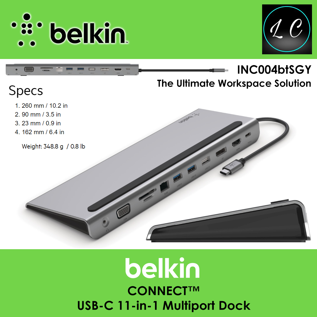 Belkin Original INC004btSGY USB-C™ 11-in-1 Multiport Dock | Lazada