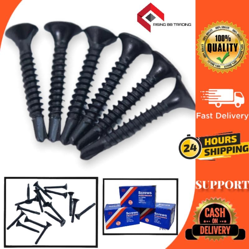 Metal black screw 1" 1kG / Box | Lazada PH