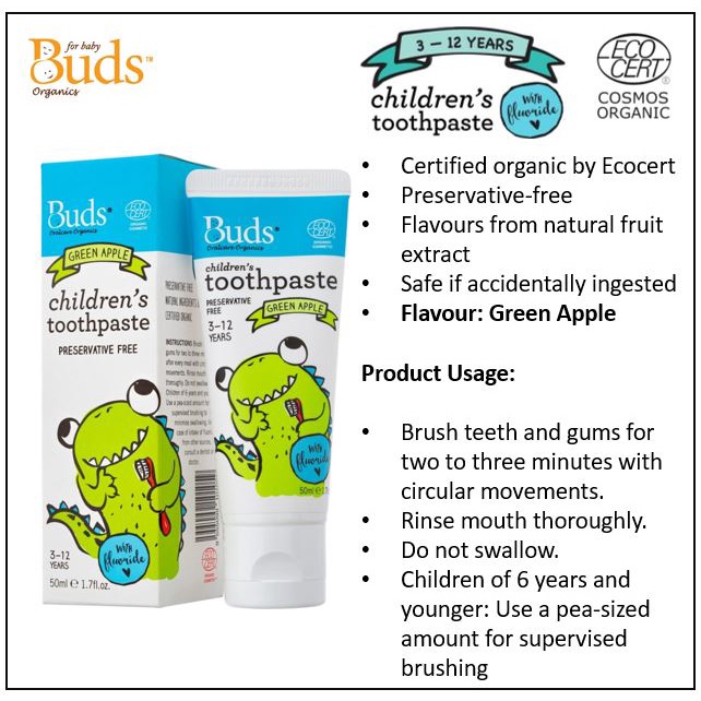 ⭐READY STOCK⭐ Buds Childrens Toothpaste (Oral Gel 30mlXylitol 50ml ...