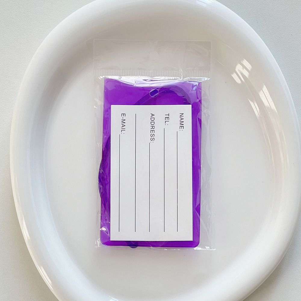 Soft Fluorescent Luggage Tag PVC Colorful Information Card Travel ...