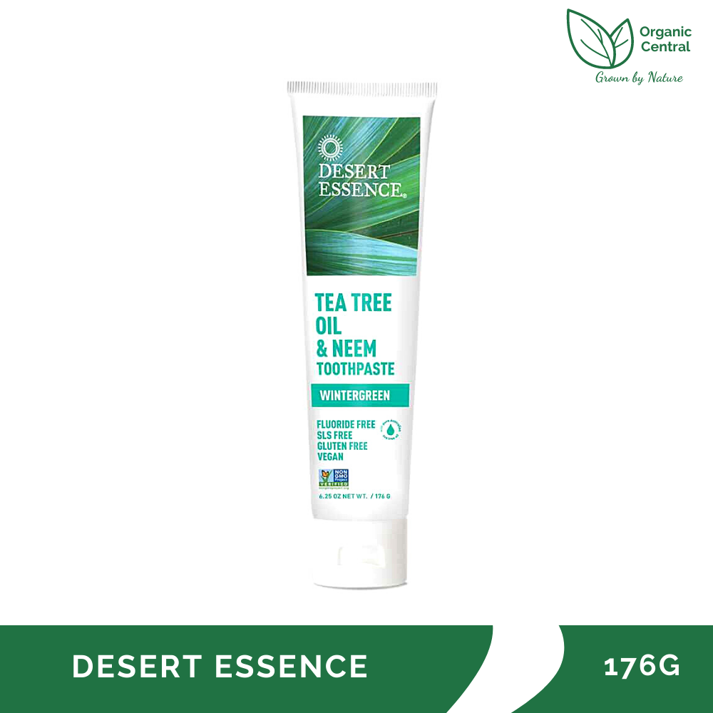Desert Essence Tea Tree Oil & Neem Toothpaste Wintergreen 176g | Lazada PH
