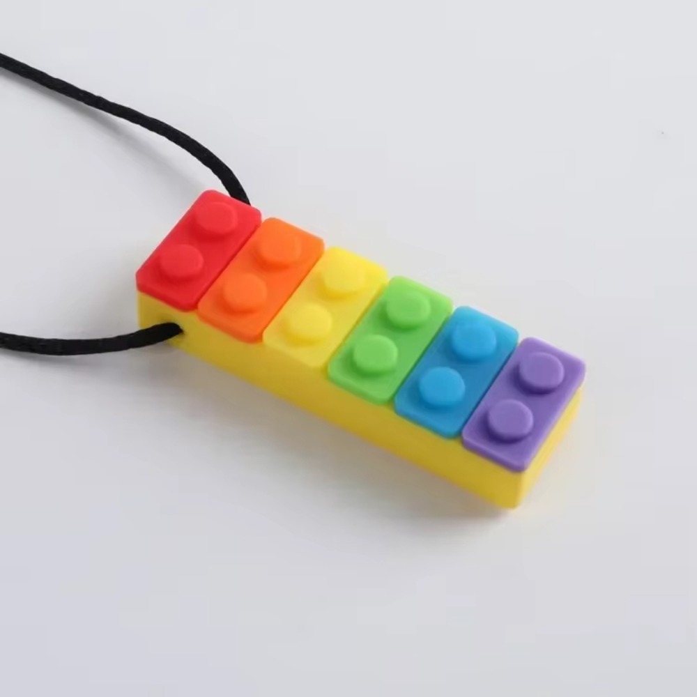 For Children Chewable Sensory Chew Necklace Food Grade Chewy Pendant ...
