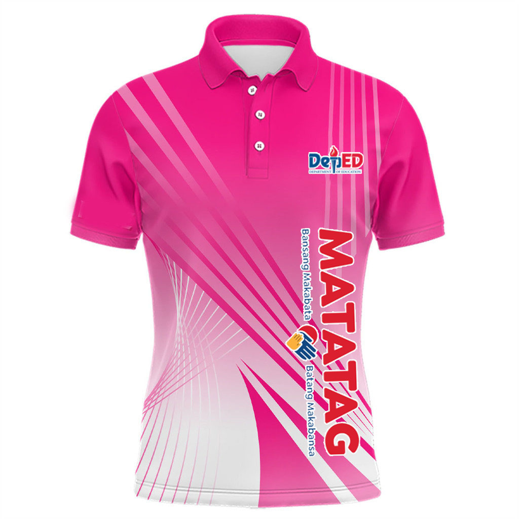 DEPED MATATAG POLO UNIFORM SUBLIMATION POLO-Shirt Pink White verion FOR ...