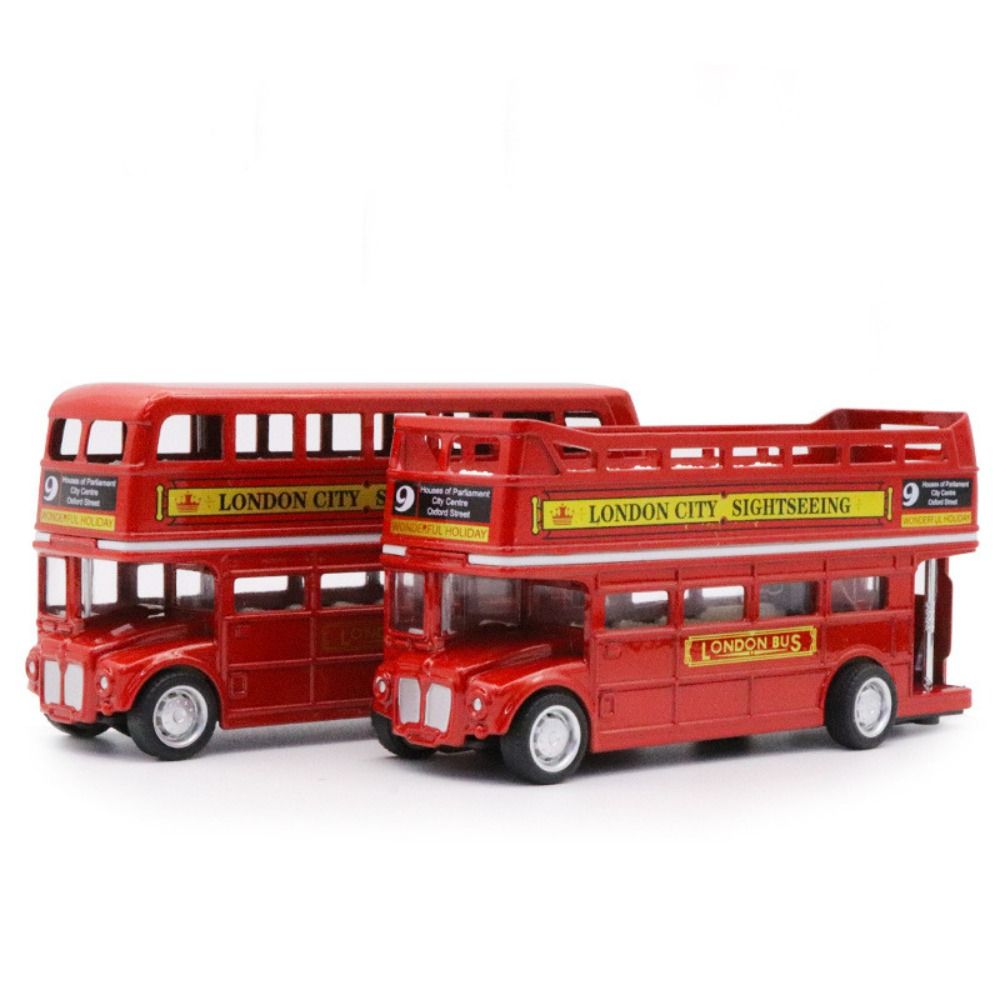 Car Decor Double Decker Bus Car Model British Europe Simulation Travel ...