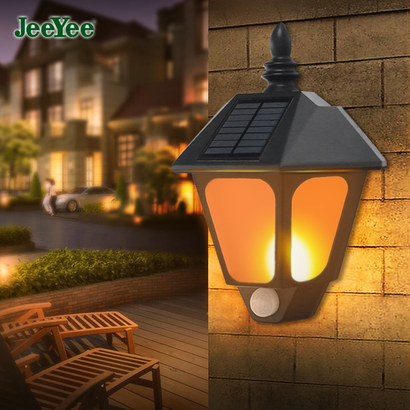 JeeYee Lampu Solar Luar Rumah Terang Solar Wall Light LED Outdoor Solar ...