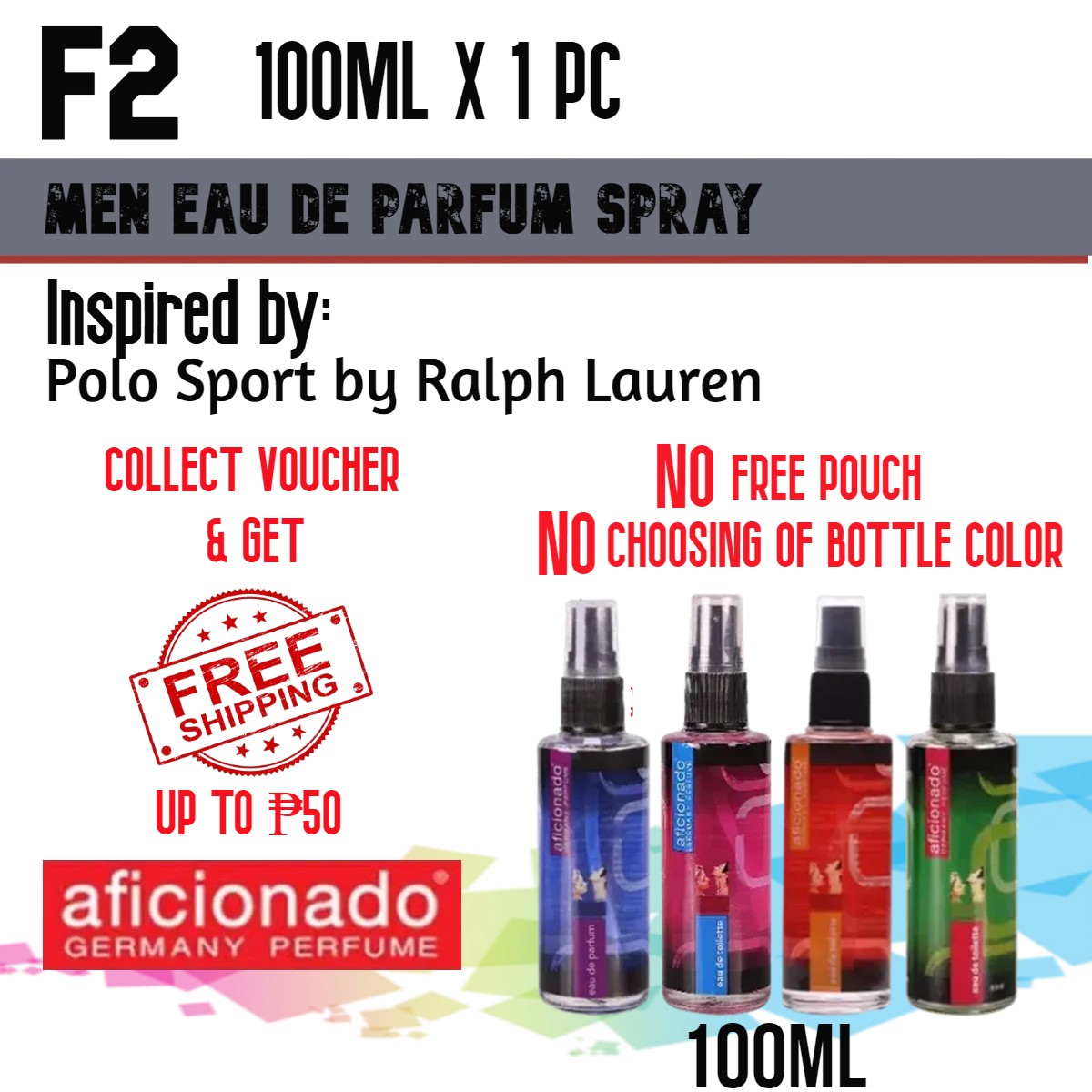 [JLV] Aficionado F2 100ml Men EDP Perfume Spray | Lazada PH