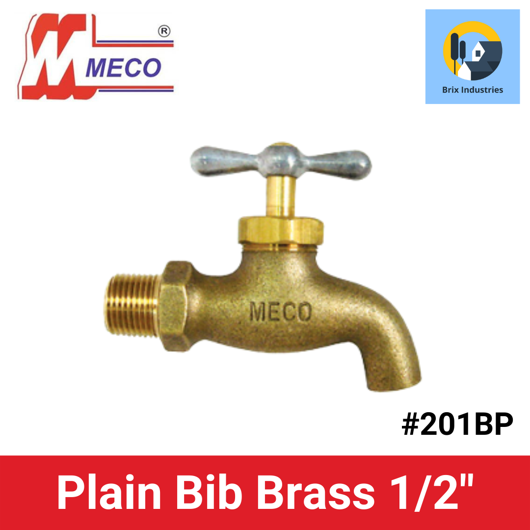 Meco Plain Bib Brass 1/2" #201BP Brix Industries Manila | Lazada PH