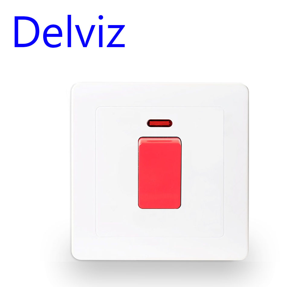 【TopazTrove】Delviz UK standard wall switch, model 86 45A switch, double ...