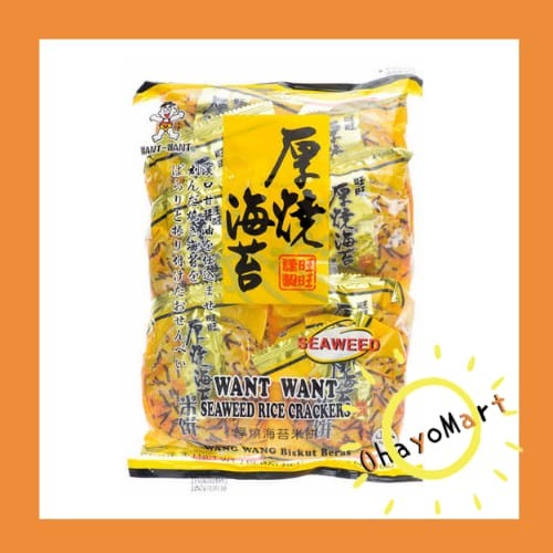 Want Want Seaweed/ biskuit/ crackers rasa rumput laut 136 gr | Lazada ...