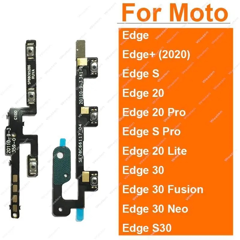 On OFF Key Power Volume Buttons Flex Cable For Motorola MOTO Edge S 20 ...