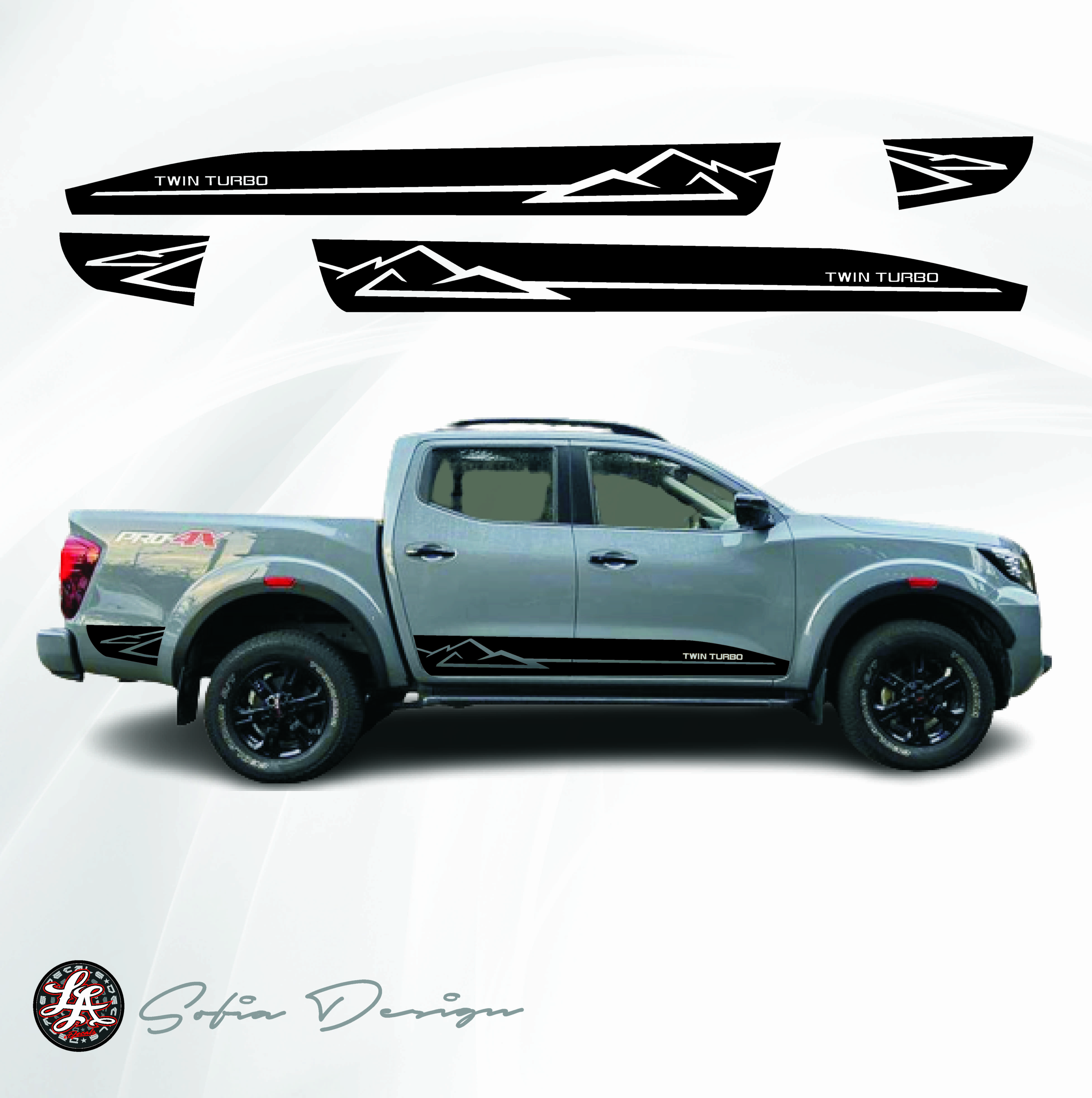 Nissan Navara Pro 4X Customized Body Sticker Cut Out Vinyl Sticker ...