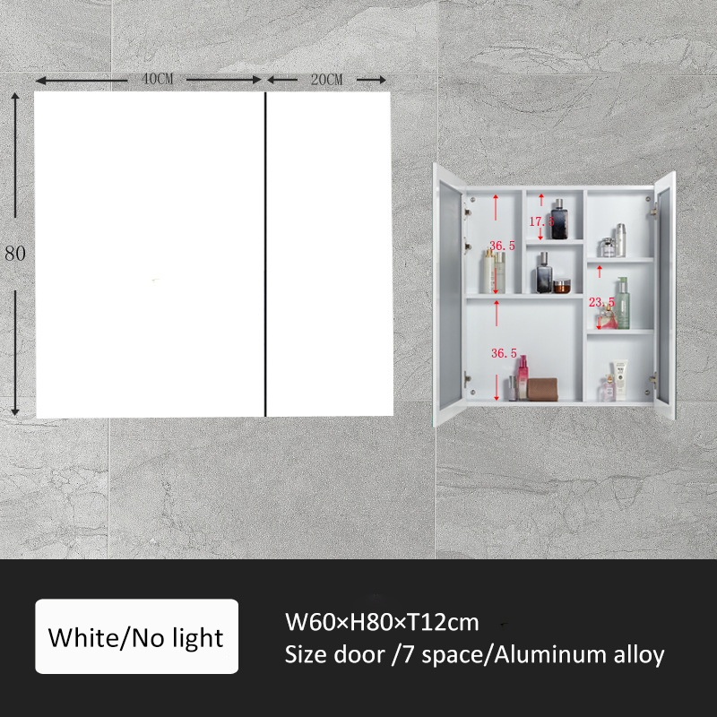 【SG Stock】Space Aluminum Bathroom Mirror Cabinet Aluminum Mirror Box ...