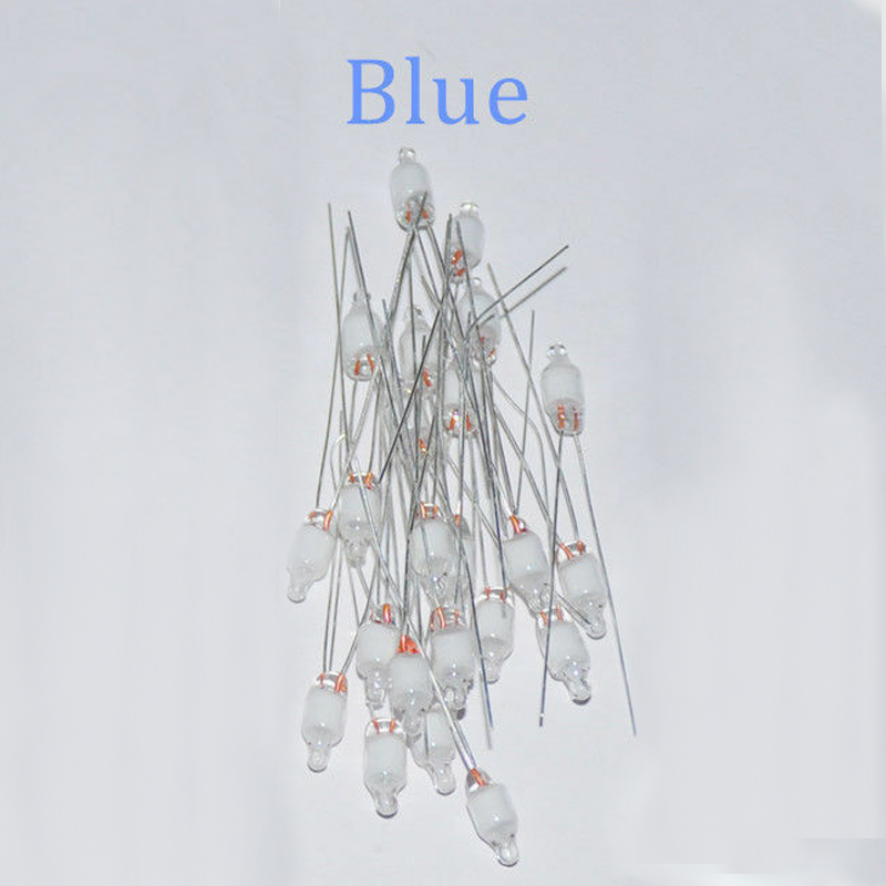 25pcs White-Haired Red Green Blue Red Orange Neon Bulb Indicator ...