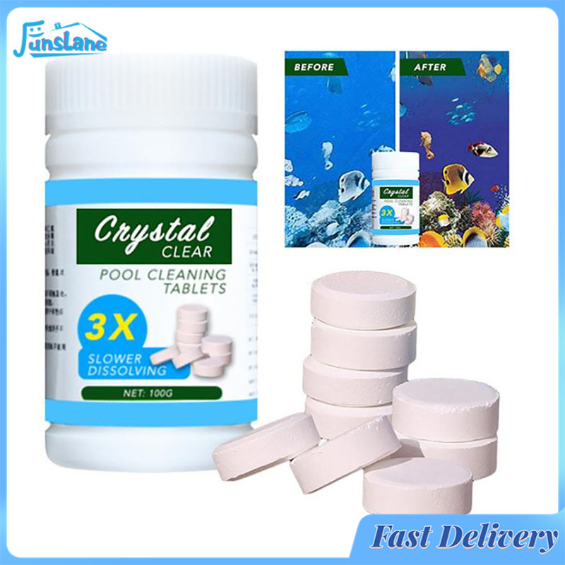 FunsLane Chlorine Tablets For Pool Quick Dissolving Pool Tablets Above ...