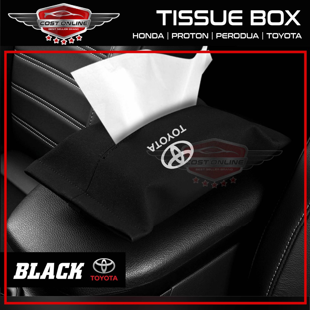Car Tissue Box Holder Kotak Tisu Bag For Proton Perodua Honda Toyota ...